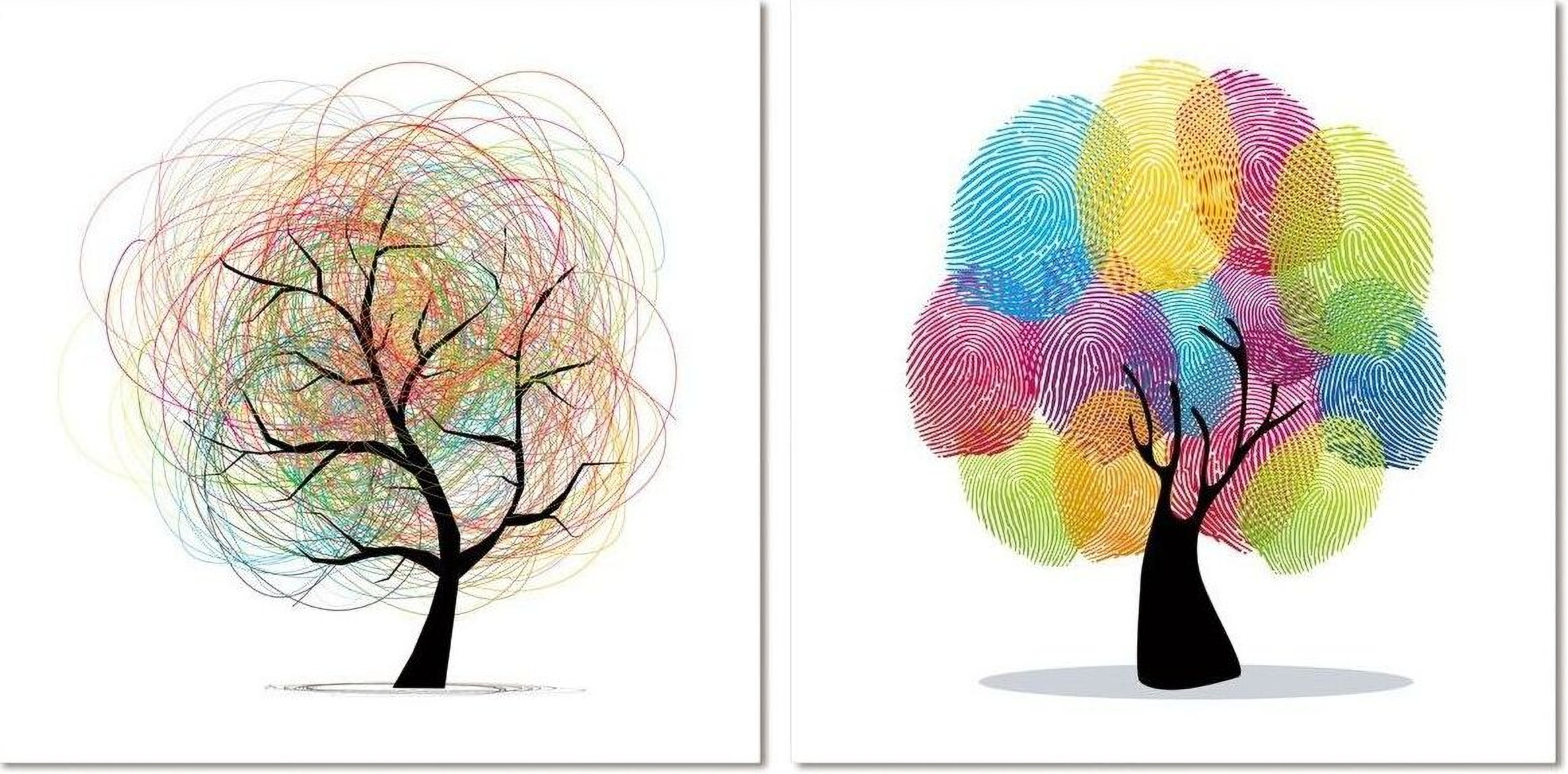 Trees Of Kin Blue White And Black Acrylic Art by Bellini Modern Living ...