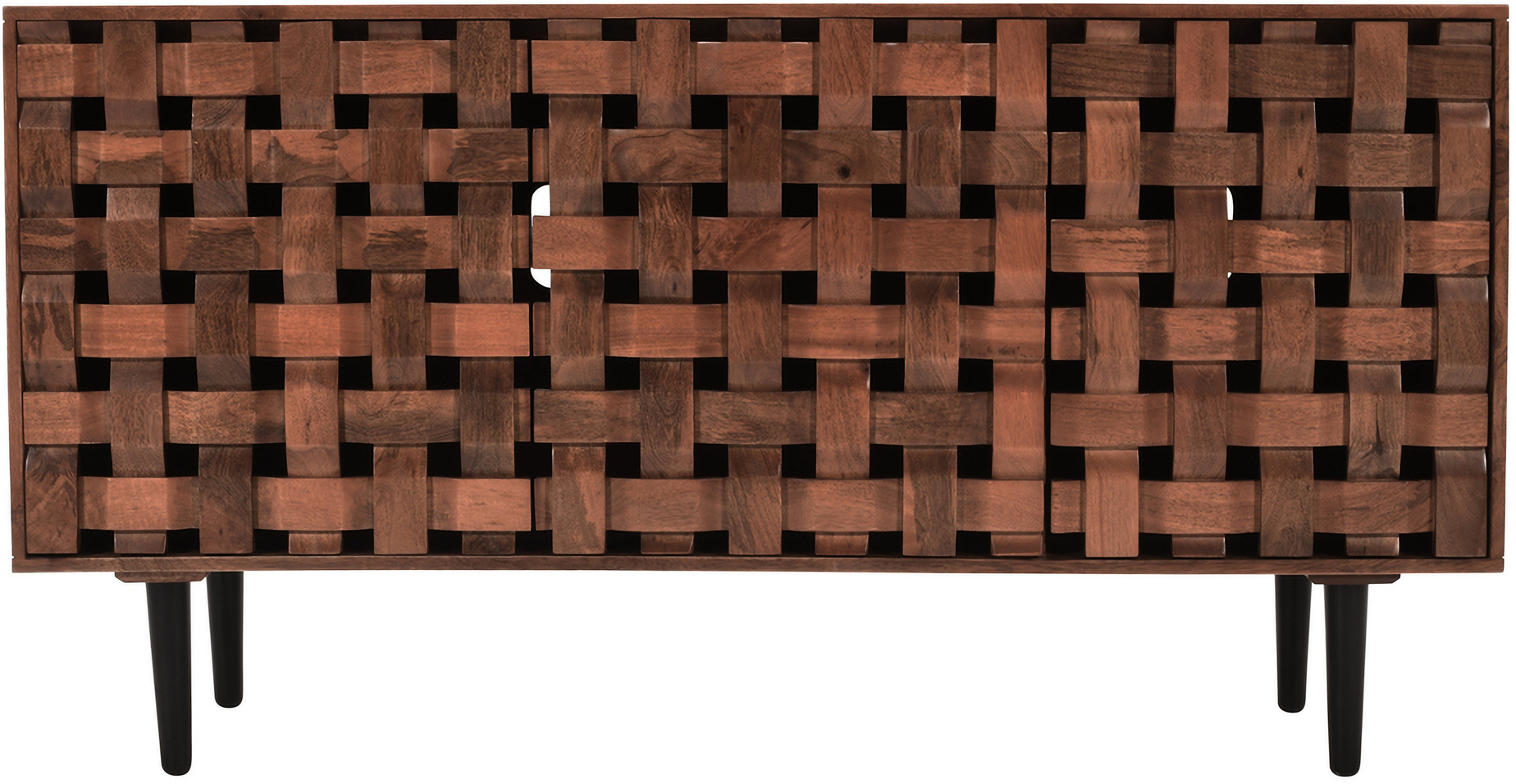 Trent 60 Inch Carved Sideboard Storage Cabinet In Natural Brown by ...