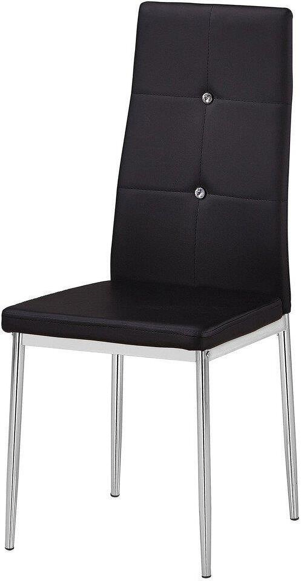 Trina Bi Cast Leather Dining Side Chair Set of 2 In Black by Best ...