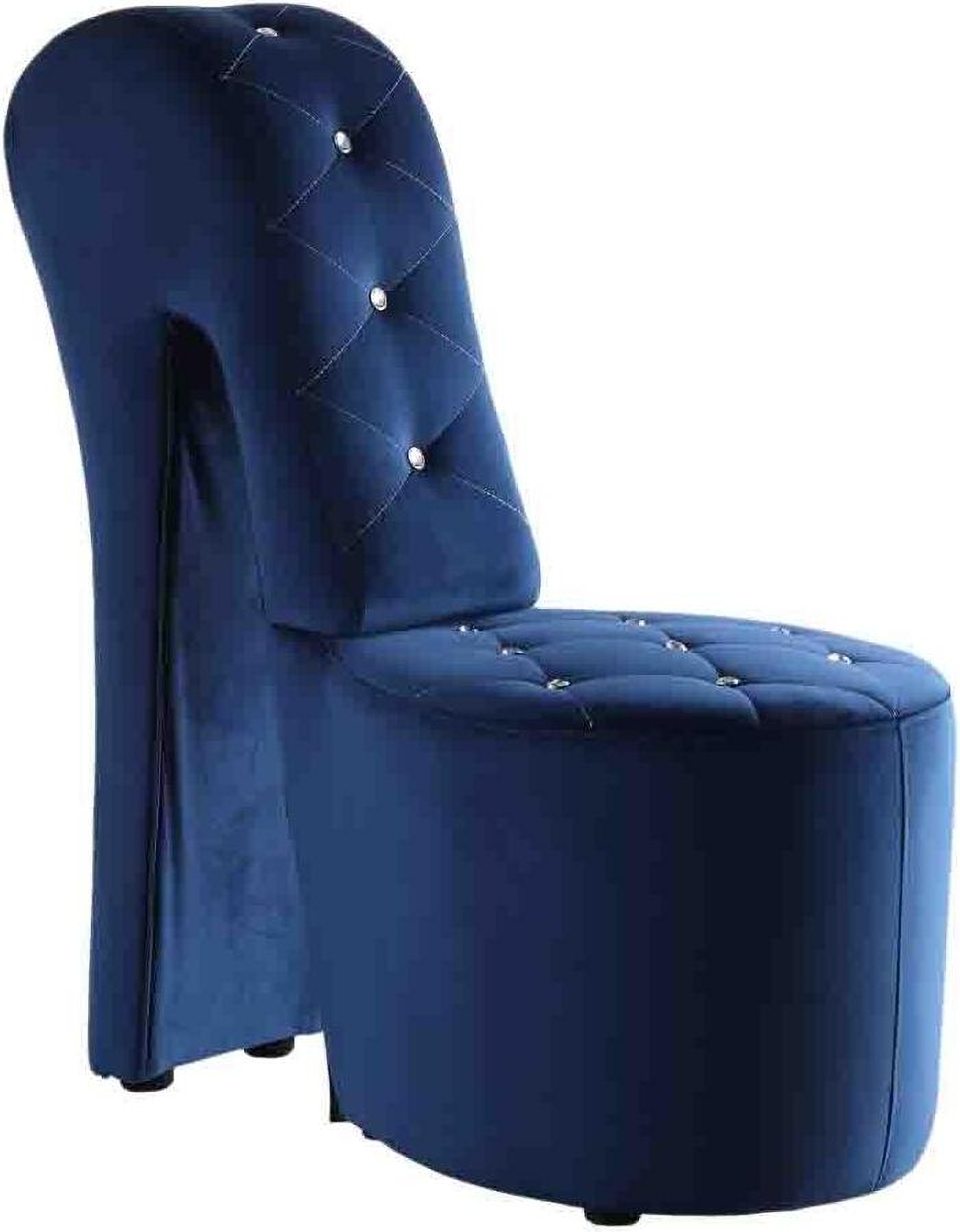 Tristram 19 Inch Velvet High Heel Shoe Chair In Navy Blue by Best ...