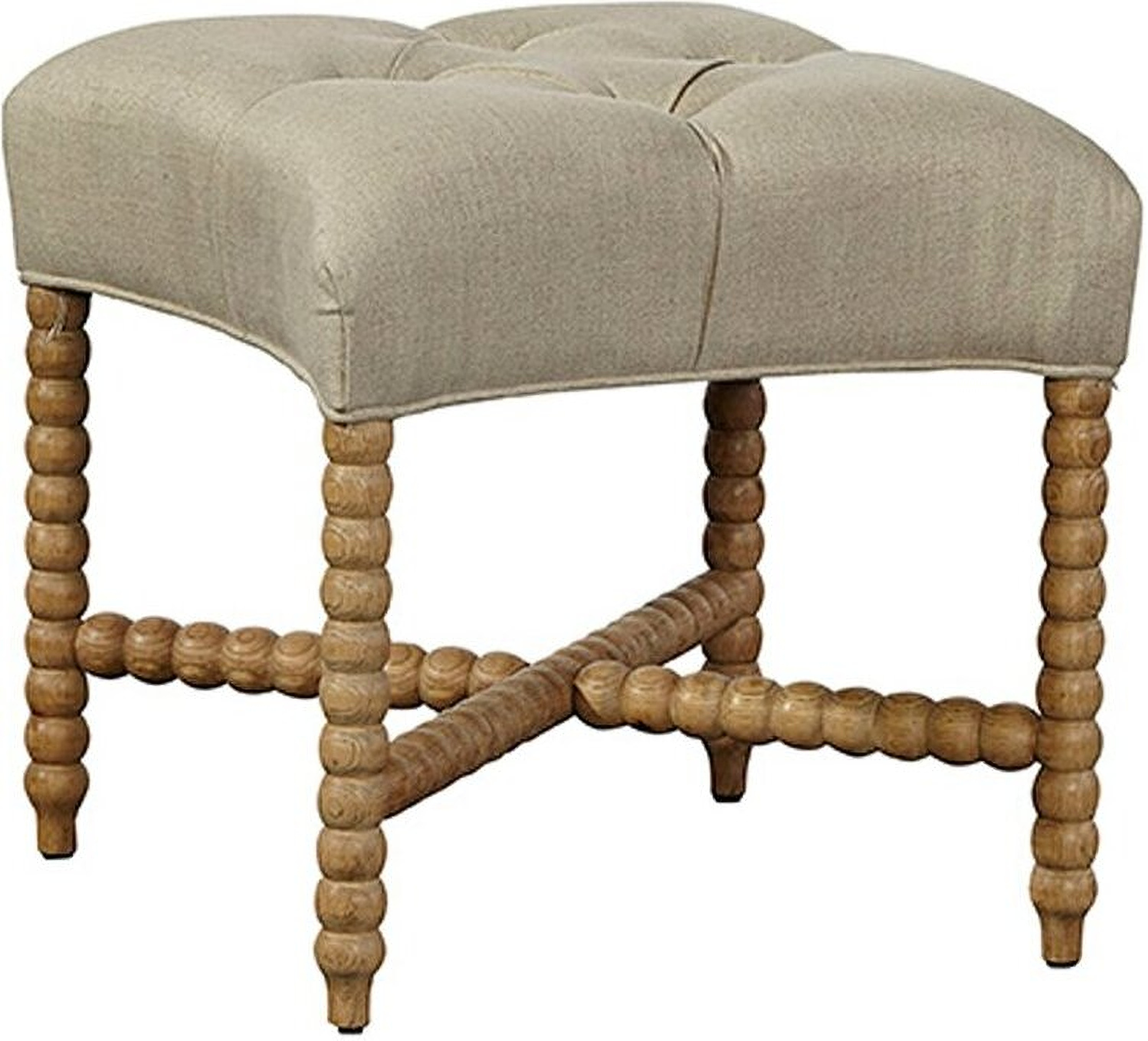 Tufted Linen Stool by Furniture Classics | 1StopBedrooms