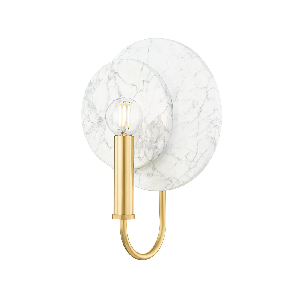 Tula Wall Sconce In Aged Brass by Hudson Valley Lighting | 1StopBedrooms