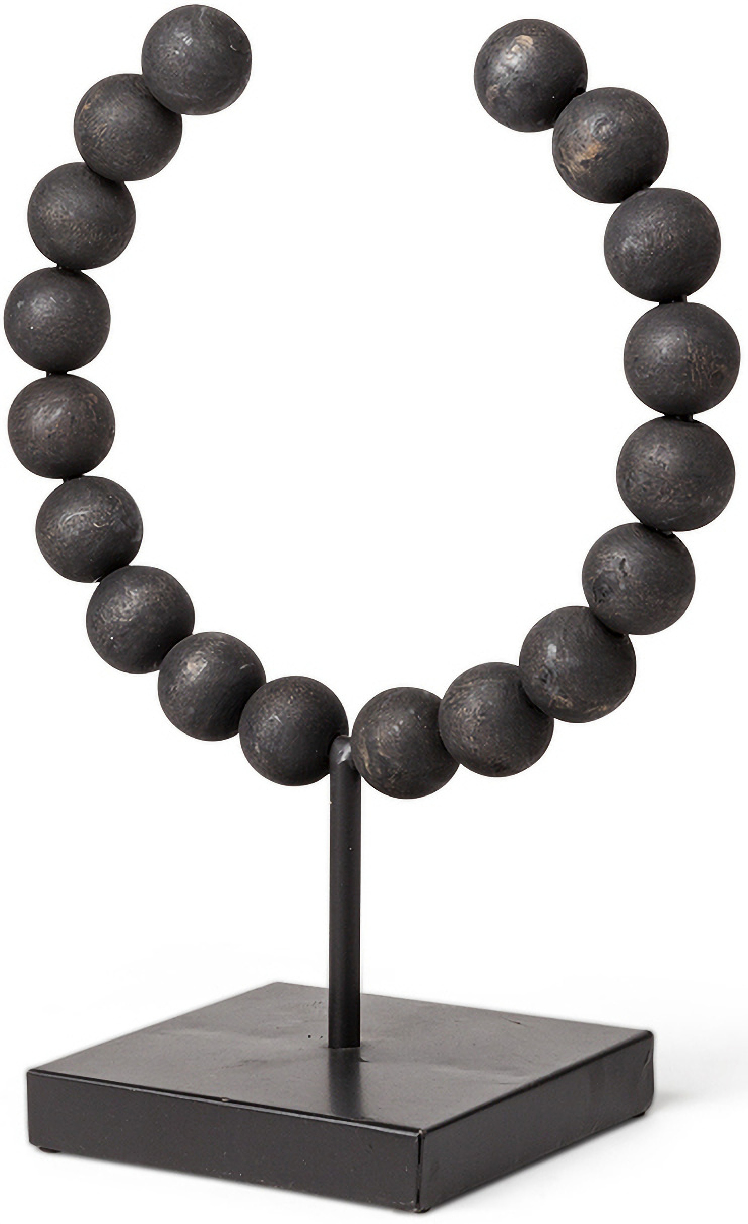Tulane I Beaded Broken Sphere Small Decorative Object In Black by ...