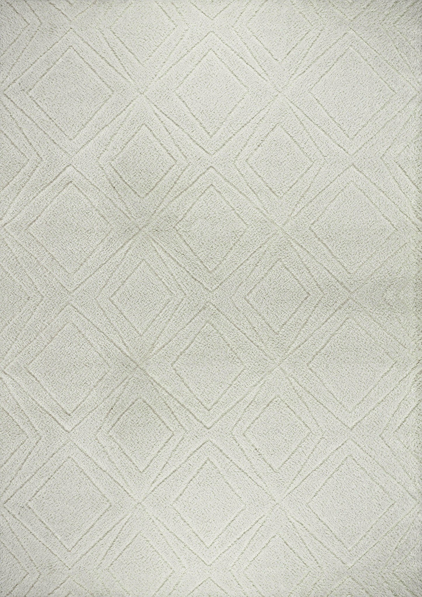 Turkish Shag Collection Modern Area Rug 7 8 X 10 1 In Ivory And
