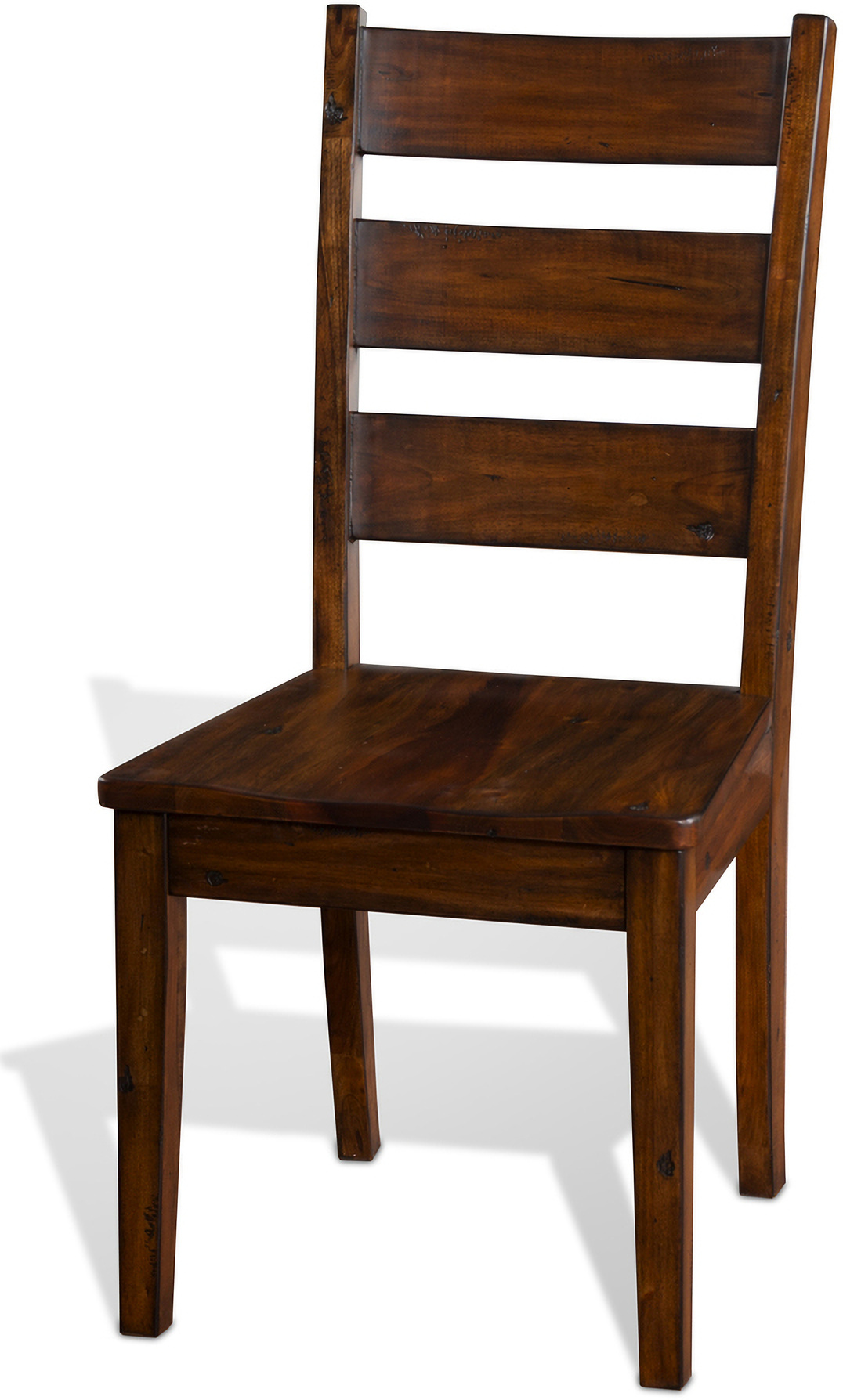 Tuscany Ladderback Chair with Wood Seat Set of 2 In Vintage Mocha by ...