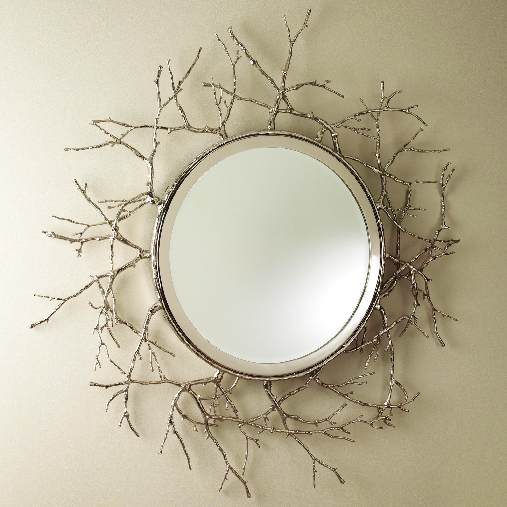Twig Mirror In Nickel by Global Views | 1StopBedrooms