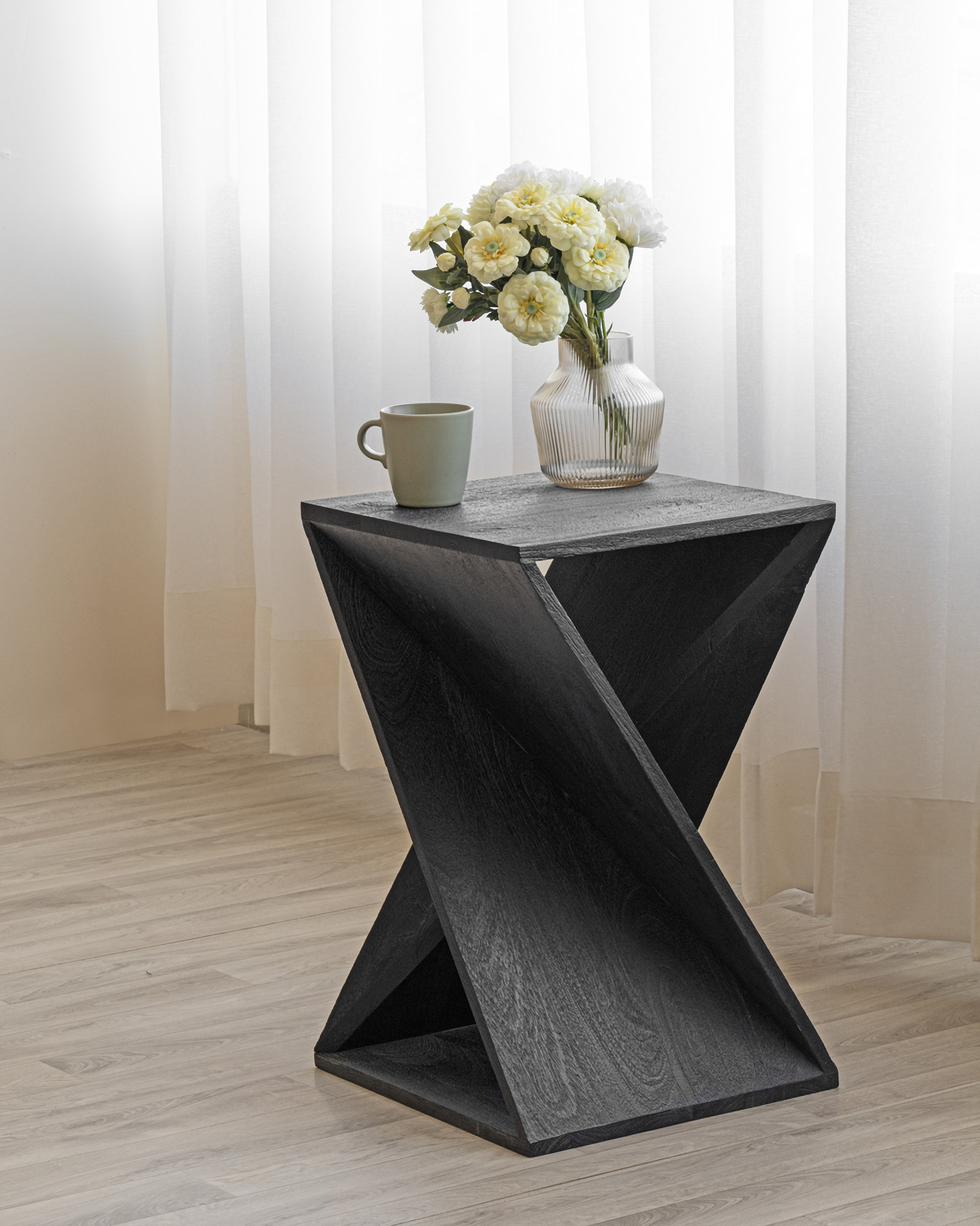 Twisted End Table - Black by Albany Living | 1StopBedrooms