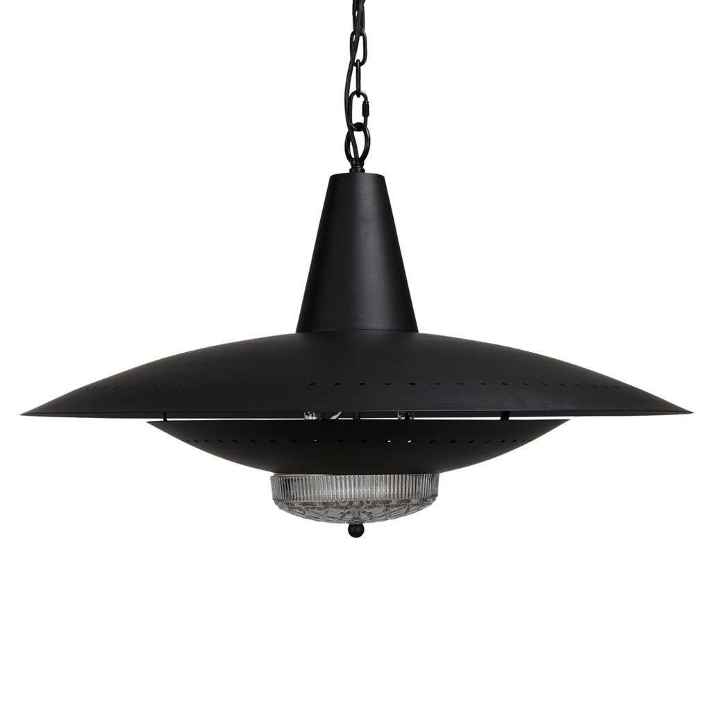 UFO Pendant In Matte Black by Noir | 1StopBedrooms