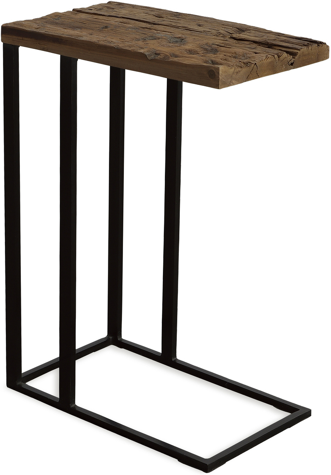 Union Reclaimed Wood Accent Table In Natural and Black by Uttermost ...