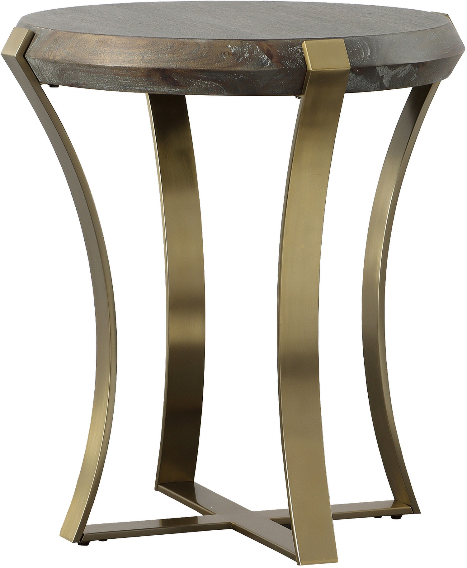 Unite Leg Wood Side Table In Brass by Uttermost | 1StopBedrooms