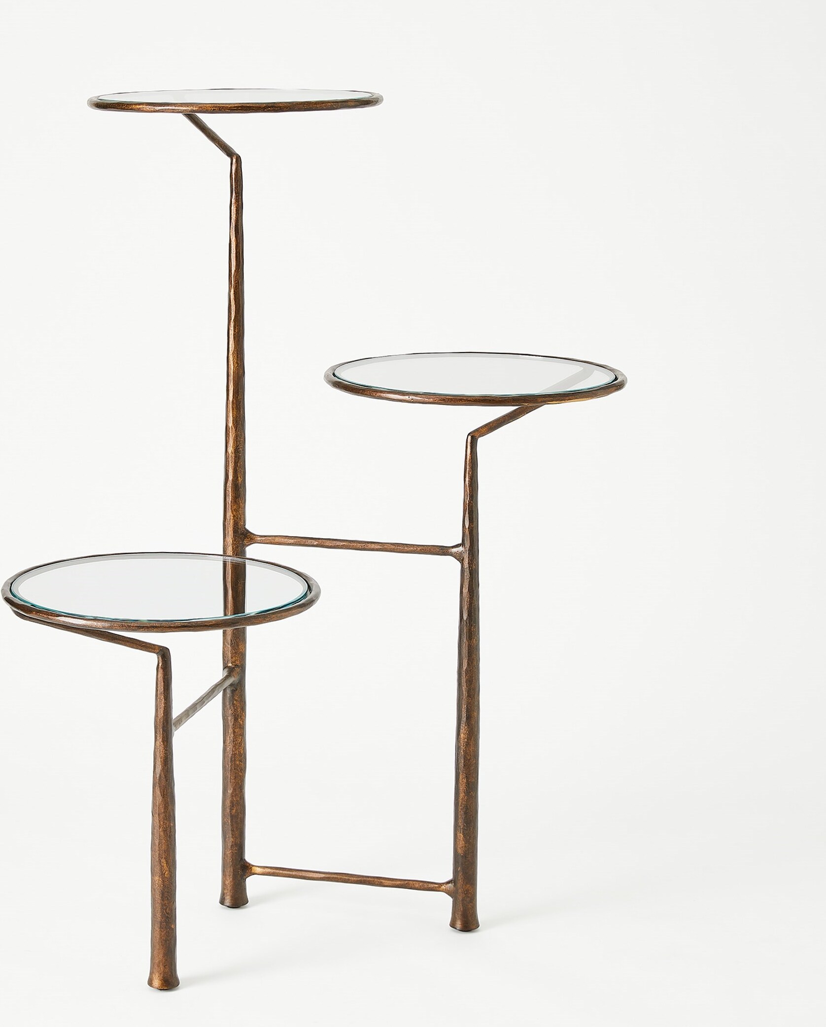 Unity Pedestal With Glass In Bronze by Global Views | 1StopBedrooms