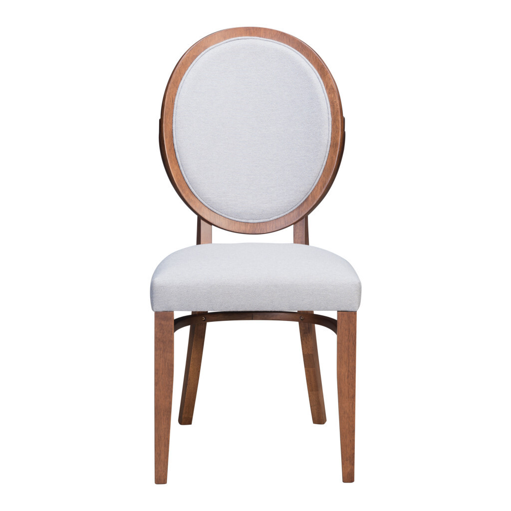 Upholstered Fabric King Louis Back Dining Side Chairs Set of 2 In Brown ...