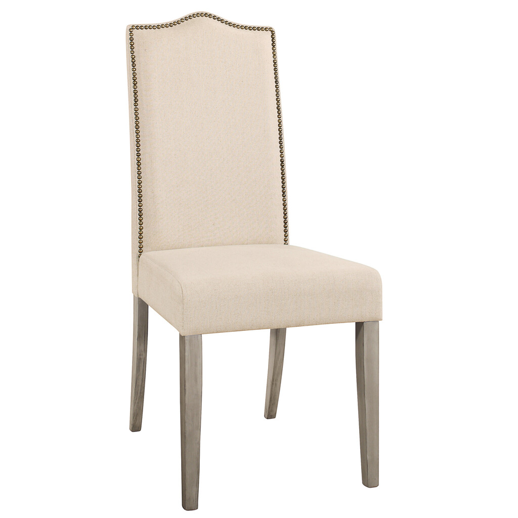 Upholstered Linen Dining Parsons Chair In Cream and Gray by Homeroots ...