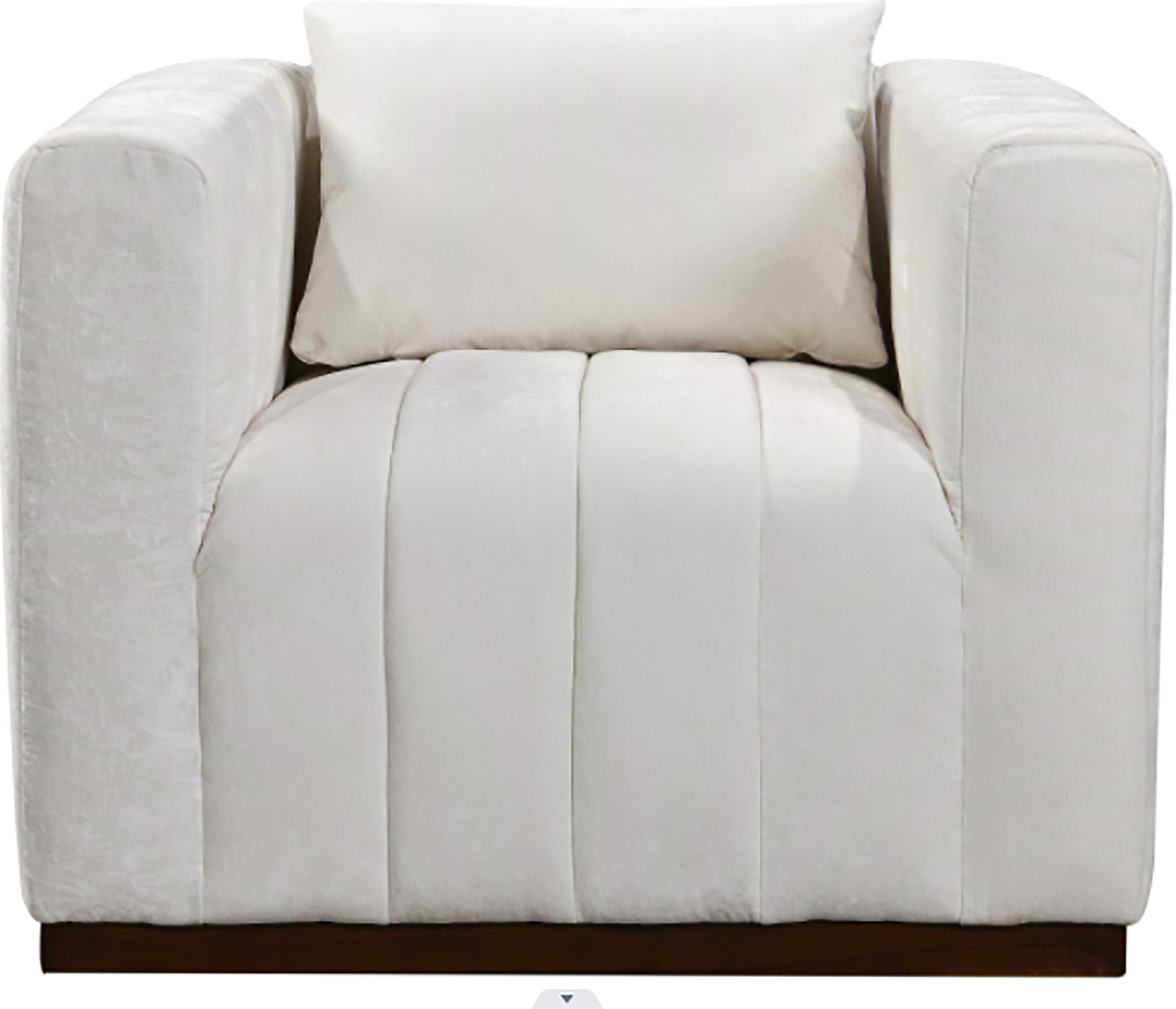 Upton Lounge Chair with 1 Toss Pillows In Ivory by Moti | 1StopBedrooms