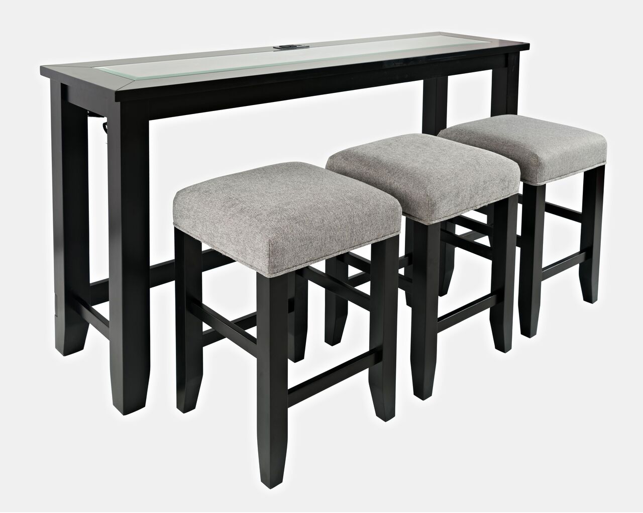 Urban Icon 66 Inch 4 Piece Counter Height Dining Table Set with USB ...