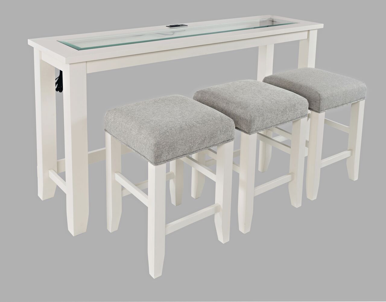 Urban Icon 66 Inch 4 Piece Counter Height Dining Table Set with USB ...