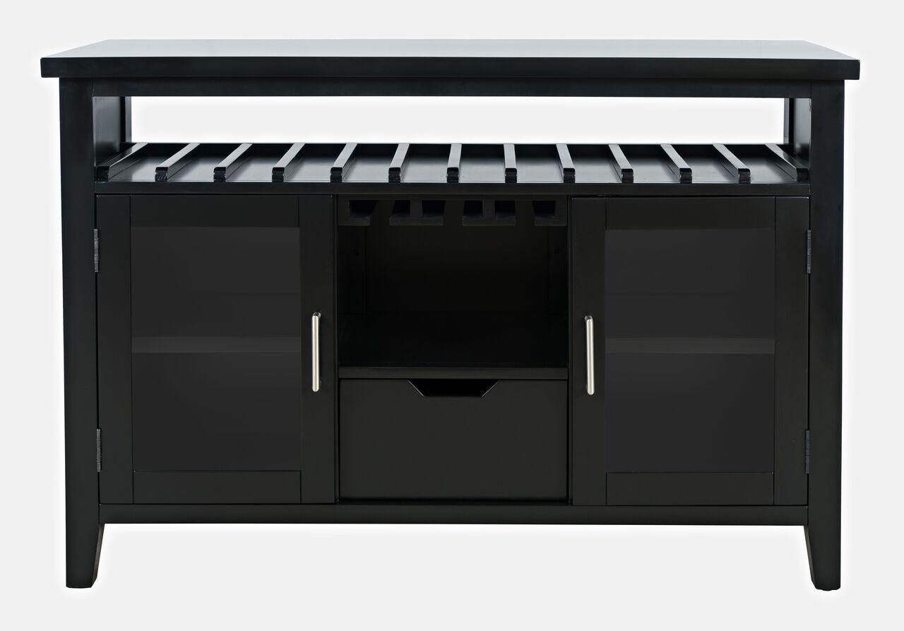 Urban Icon 48 Inch Buffet Server with Wine Rack and Stemware Rack In ...