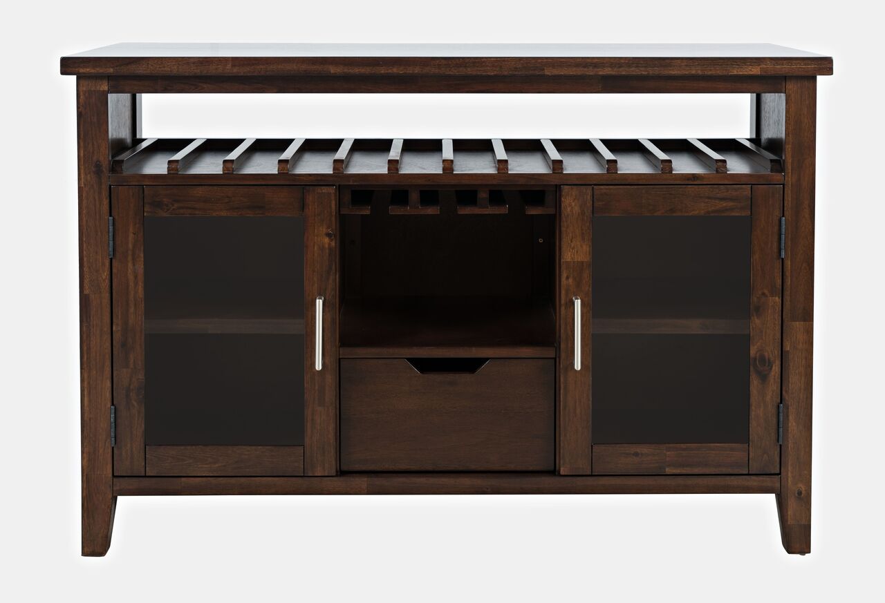 Urban Icon 48 Inch Buffet Server with Wine Rack and Stemware Rack In ...