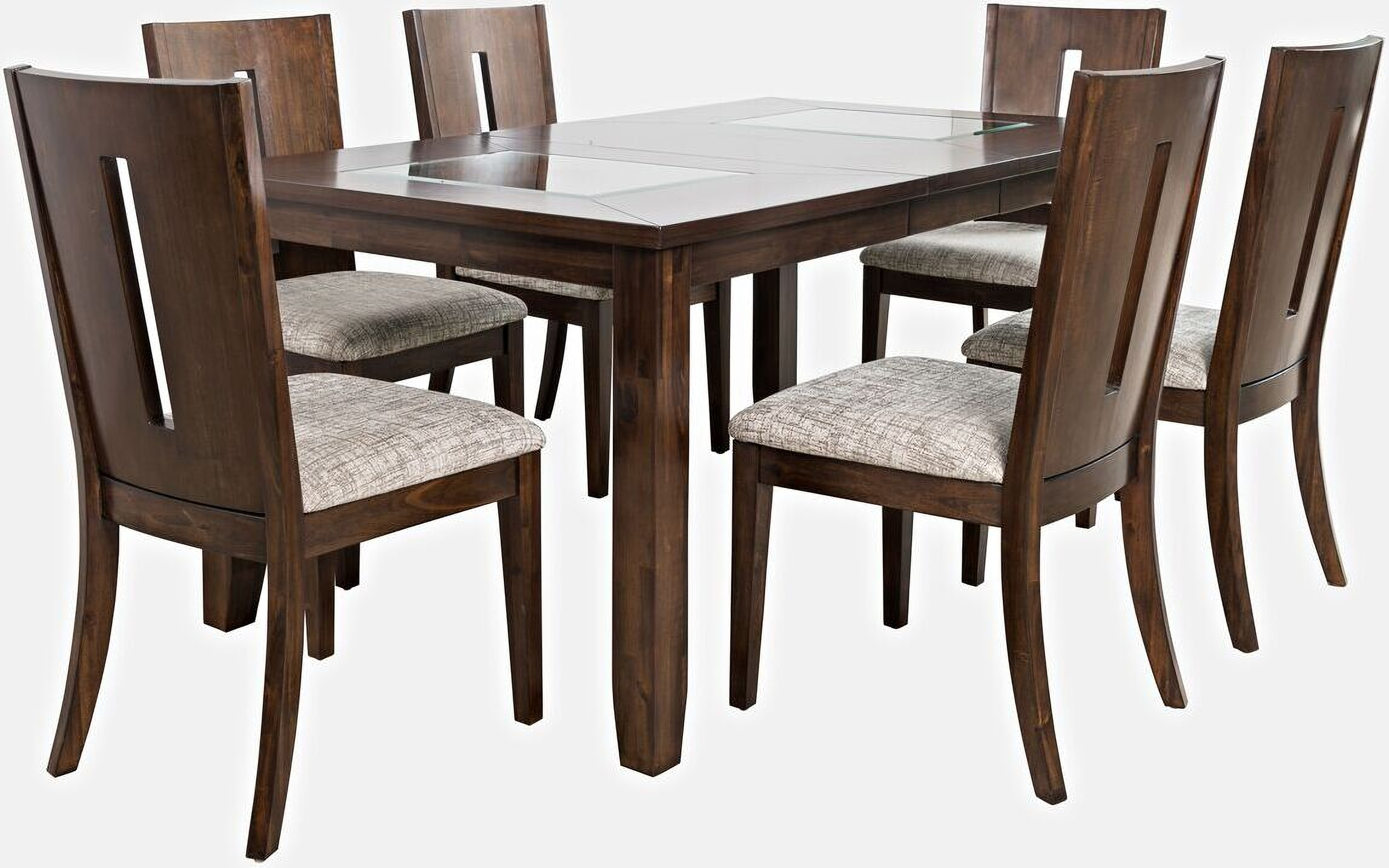 Urban Icon 66 Inch 7 Piece Dining Set with Upholstered Chairs In Merlot by Jofran | 1StopBedrooms