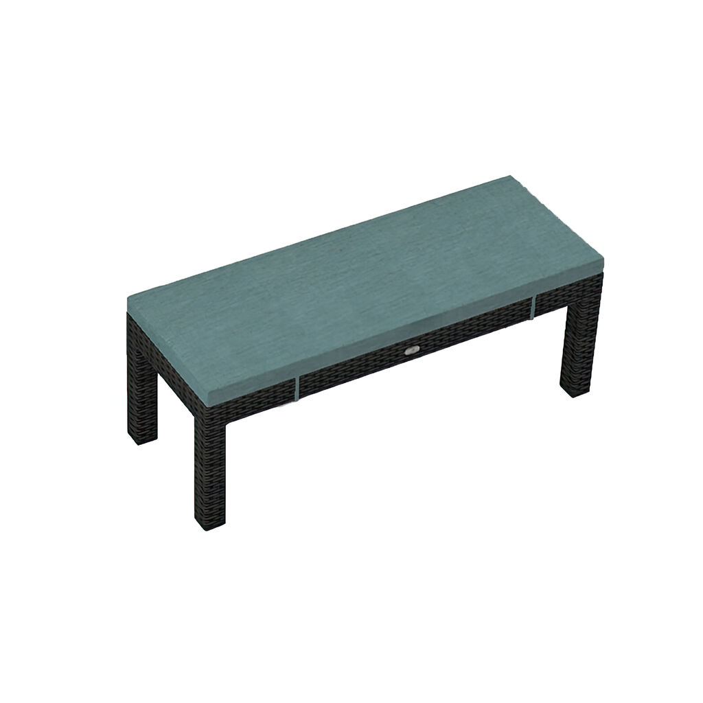 Urbana 2-Seater Dining Bench In Cast Lagoon and Coffee Bean by Harmonia ...