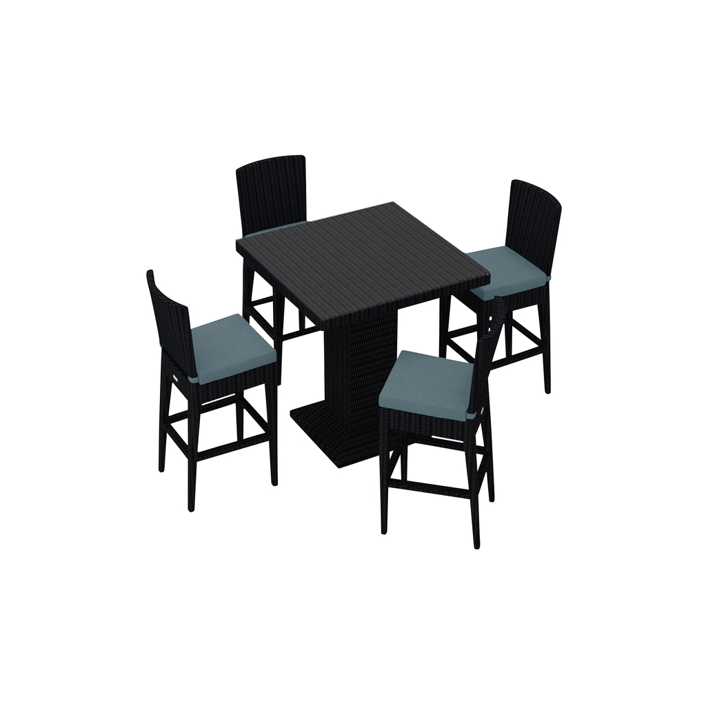 Urbana 5 Piece Bar Set In Cast Lagoon and Coffee Bean by Harmonia ...