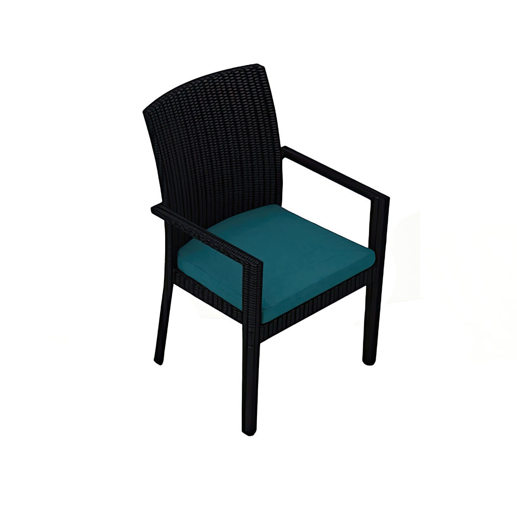 Urbana Dining Arm Chair In Spectrum Peacock and Coffee Bean by Harmonia ...