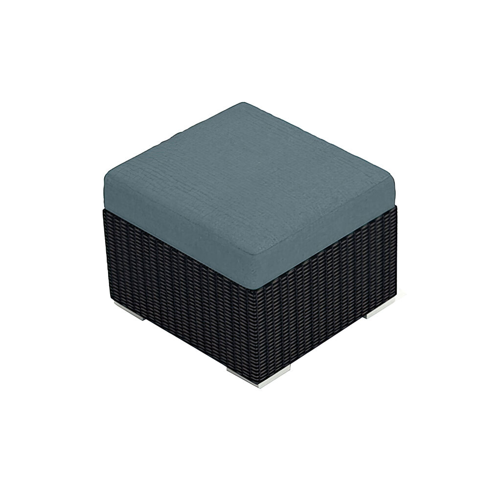 Urbana Ottoman In Cast Lagoon and Coffee Bean by Harmonia Living ...