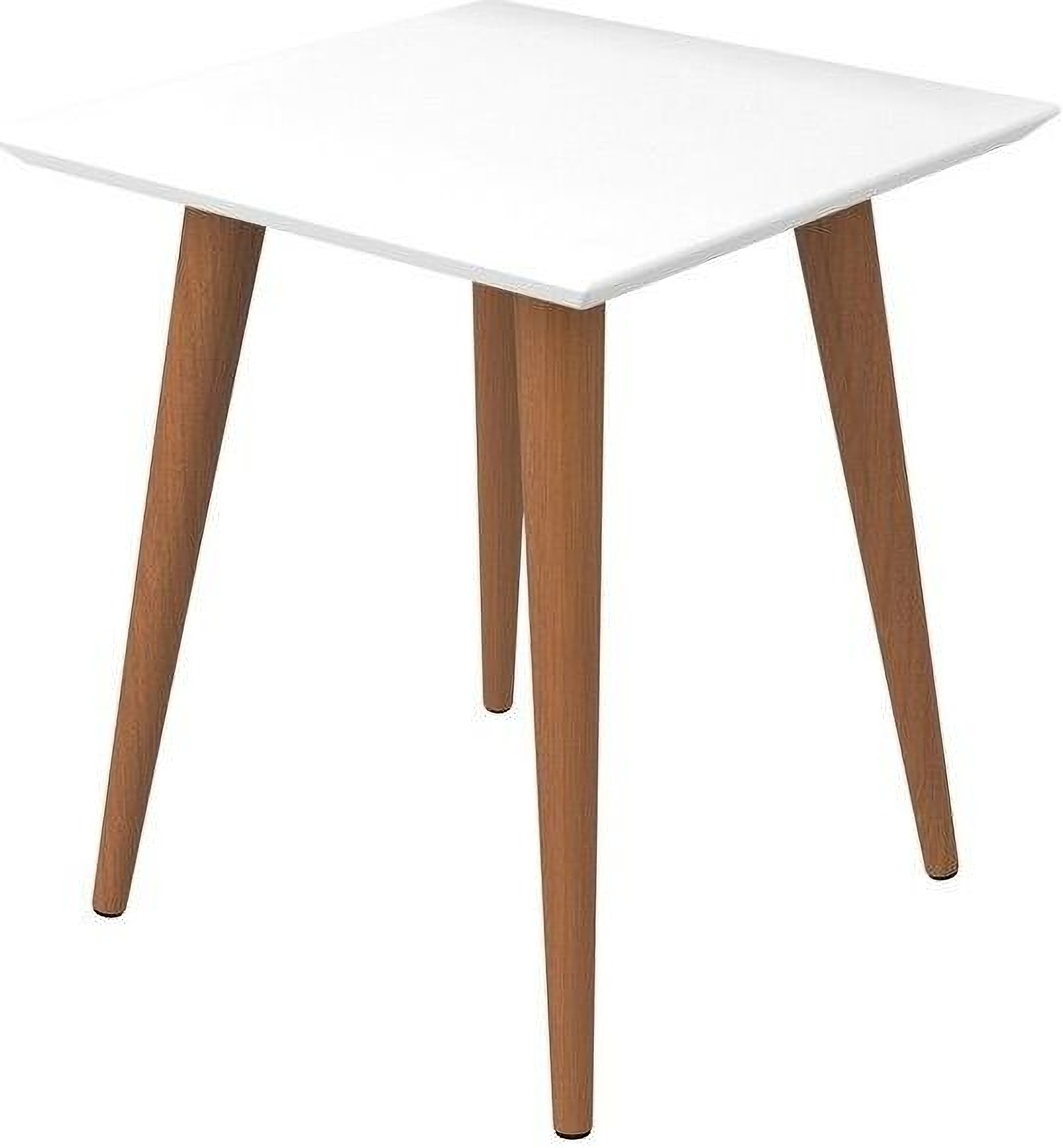 Utopia 19.68 Inch High Square End Table With Splayed Wooden Legs In Off ...