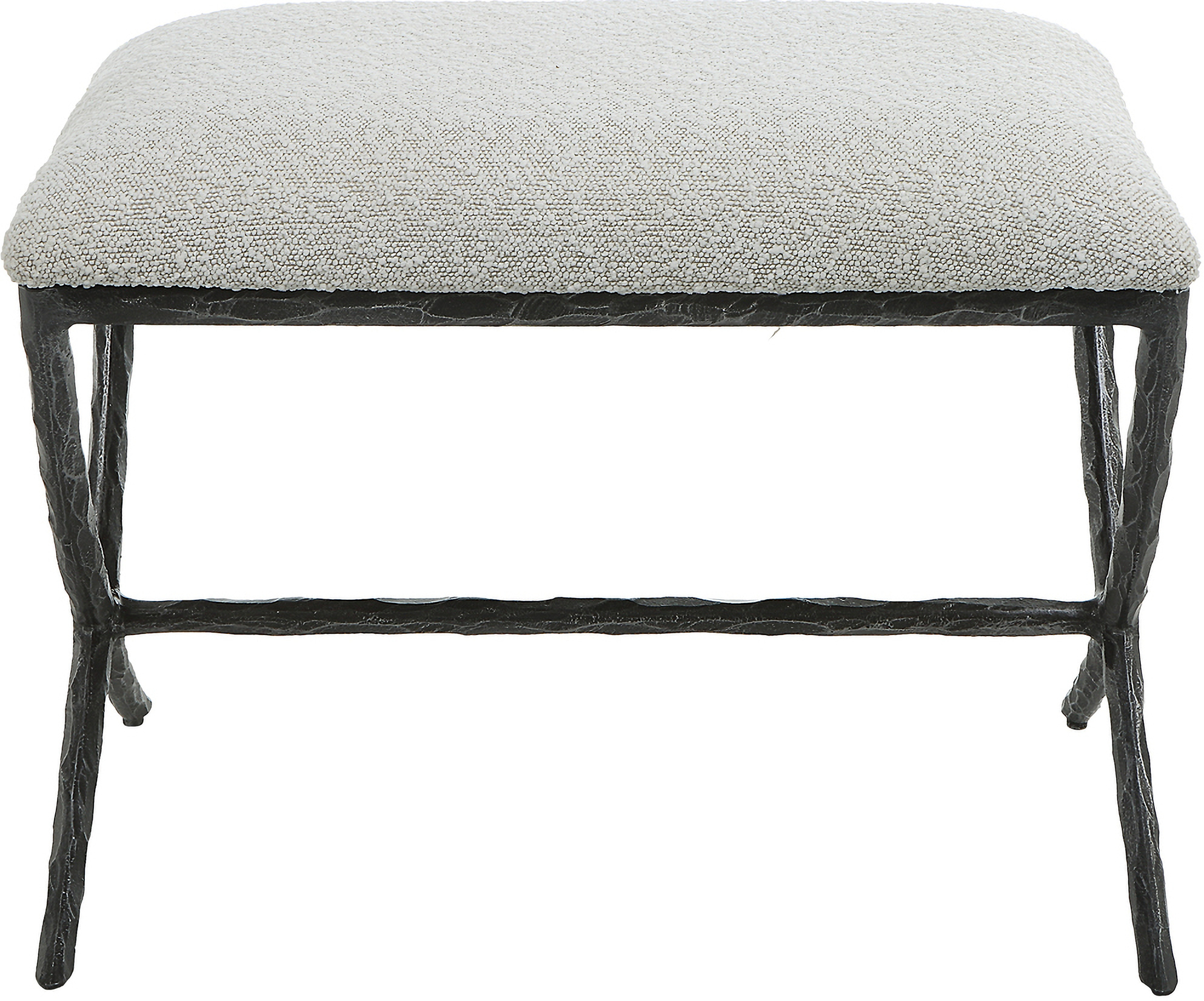 Uttermost Brisby Gray Fabric Small Bench | 1StopBedrooms