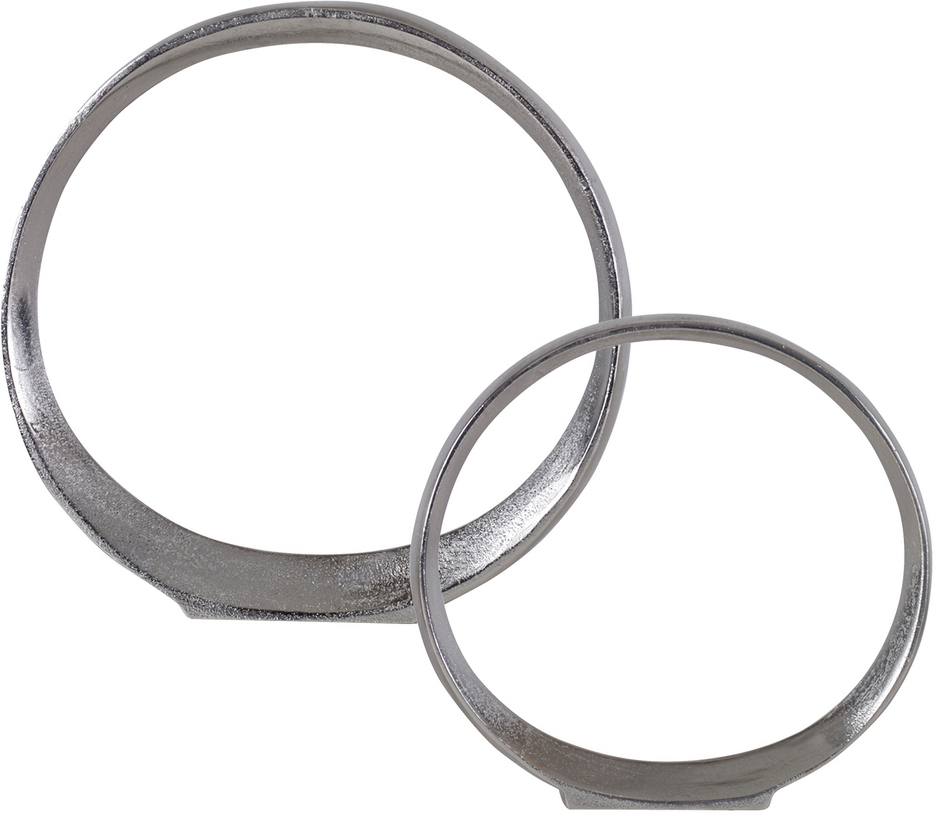 Uttermost Orbits Nickel Ring Sculptures Set Of 2 | 1StopBedrooms