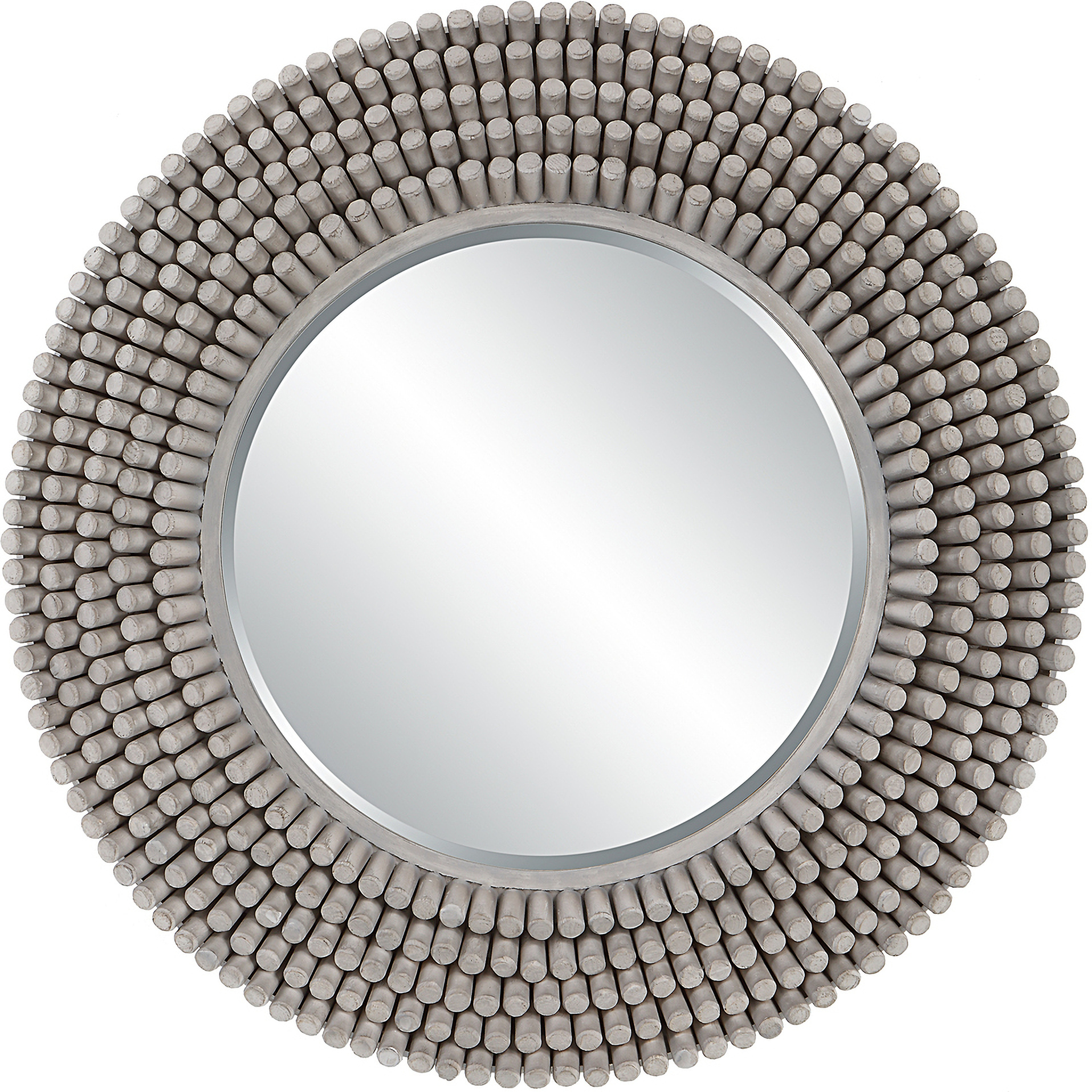 Uttermost Portside Round Gray Mirror | 1StopBedrooms