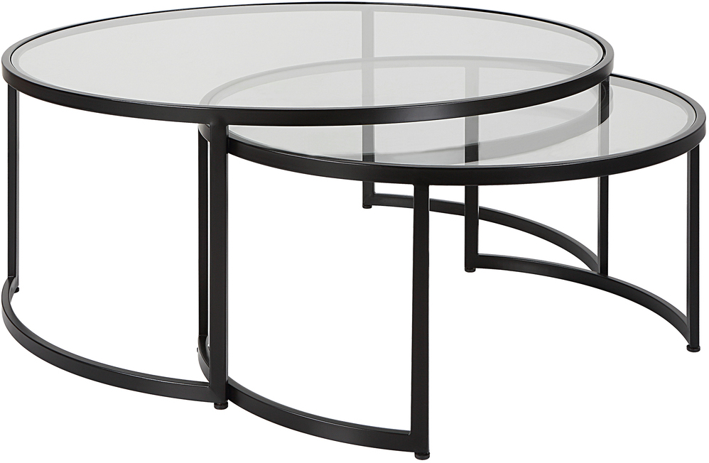 Uttermost Rhea Black Nesting Coffee Tables Set Of 2 | 1StopBedrooms