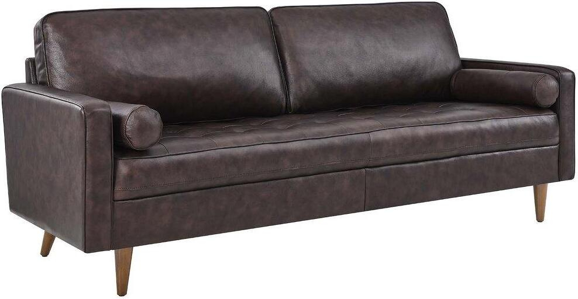 Valour Brown 81 Inch Leather Sofa by Modway | 1StopBedrooms