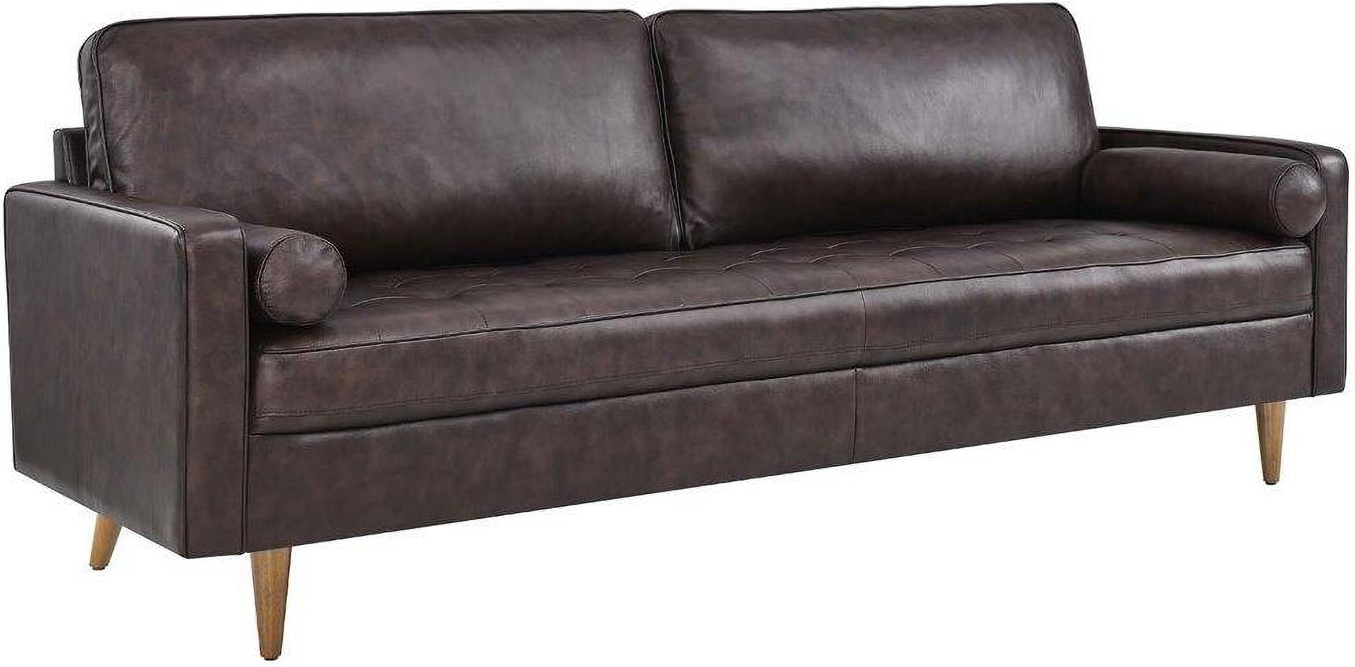 Valour Brown 88 Inch Leather Sofa by Modway | 1StopBedrooms