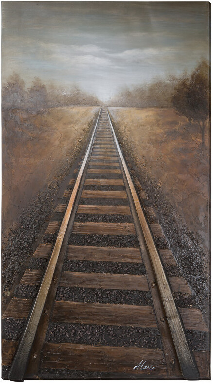 Vanishing Into The Distance Wall Art In Brown by Yosemite Home Decor ...