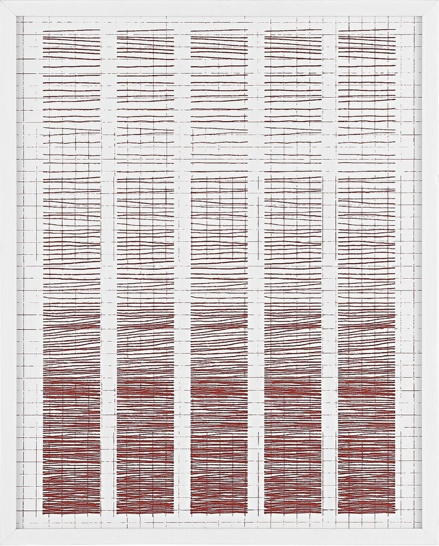 Vanishing Point 16 x 20 Inch Red and Ivory Framed Wall Art by Safavieh ...