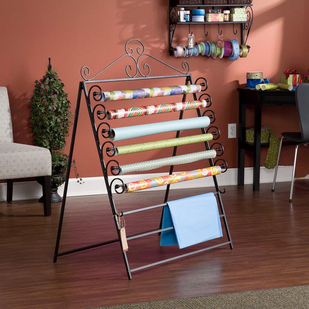 Vatrevo Easel Wall Mount Craft Storage Rack In Black by SEI Furniture ...