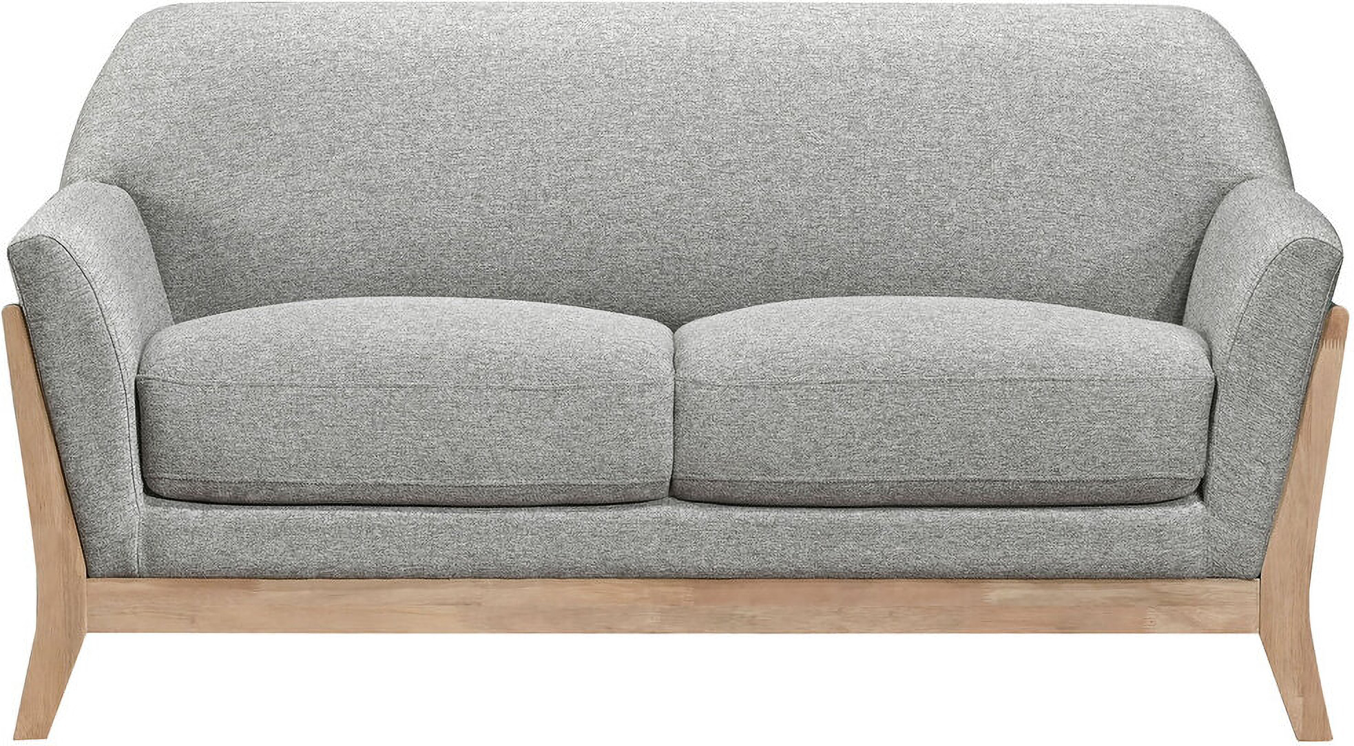 Vaughn Fabric Upholstered Flared Arm Loveseat In Grey by Coaster ...