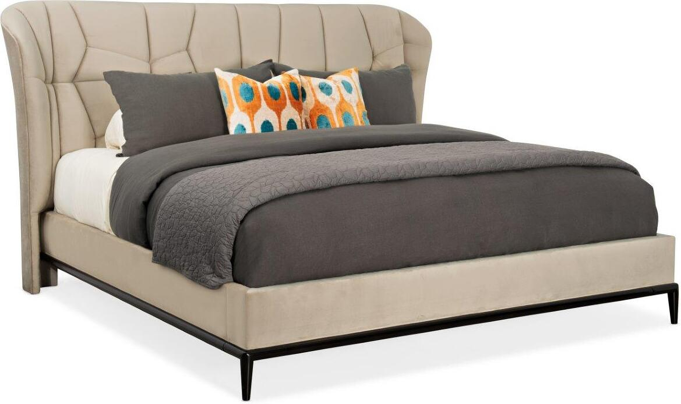 Modern Caracole Edge Vector Upholstery Bed Dsc King | 1StopBedrooms
