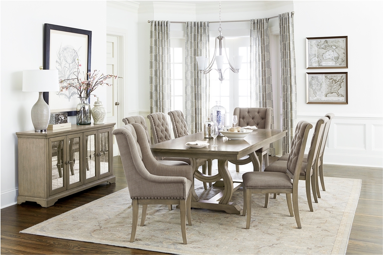 Vermillion Subtle Bisque Extendable Dining Room Set by Homelegance ...