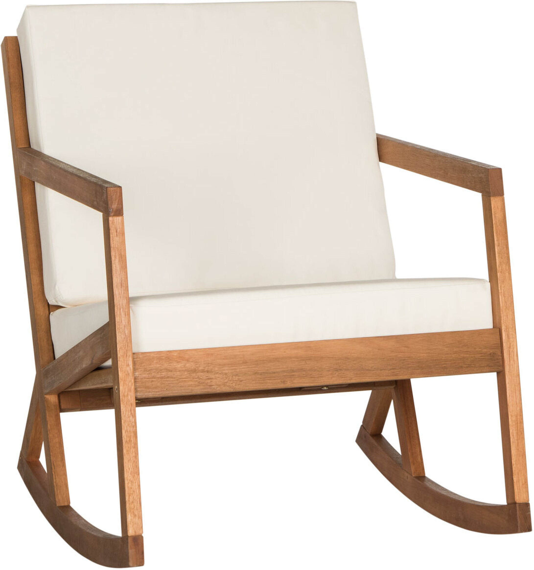 Vernon Teak Brown and Beige Rocking Chair by Safavieh | 1StopBedrooms