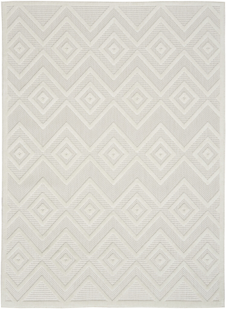 Versatile 4' x 6' Rug In Ivory White by Nourison | 1StopBedrooms