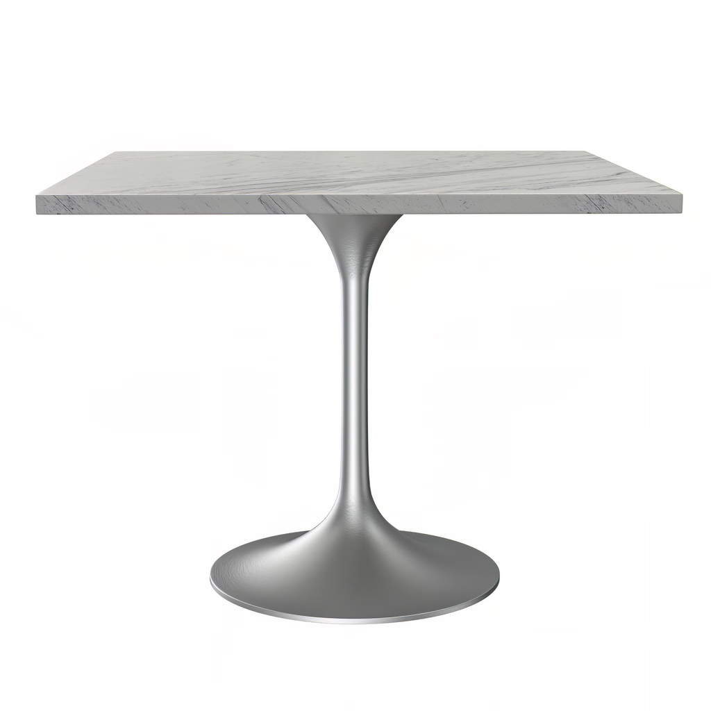 Verve 36 Inch Square Dining Table In White by LeisureMod | 1StopBedrooms