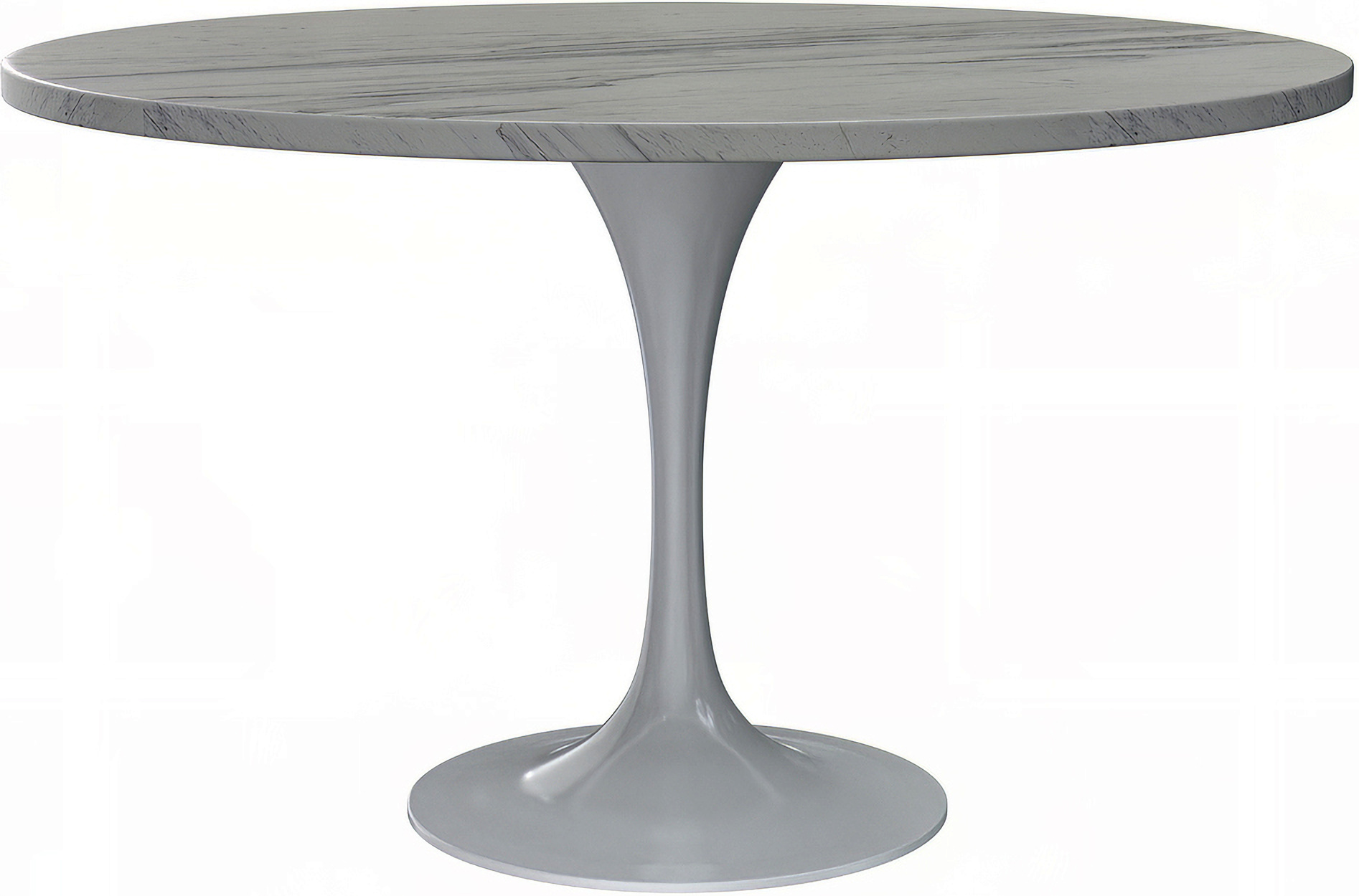 Verve 48 Inch Round Dining Table with Resin Top In White by LeisureMod ...