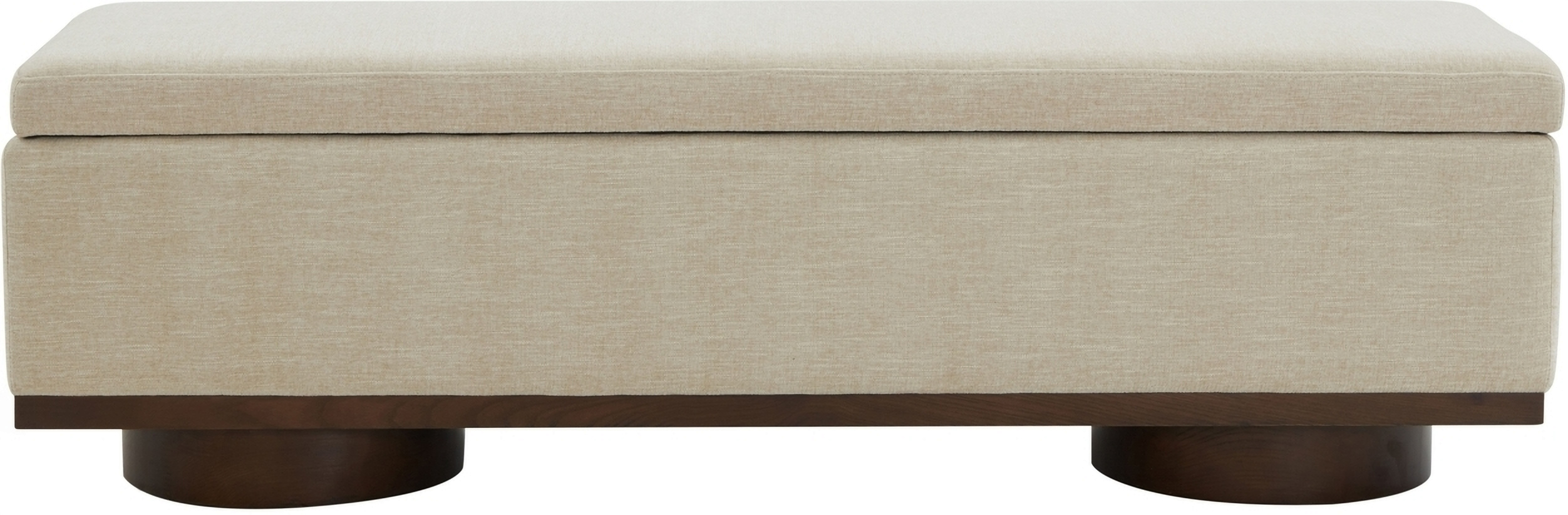 Vianna Linen Storage Bench In Beige and Walnut by Safavieh Couture ...