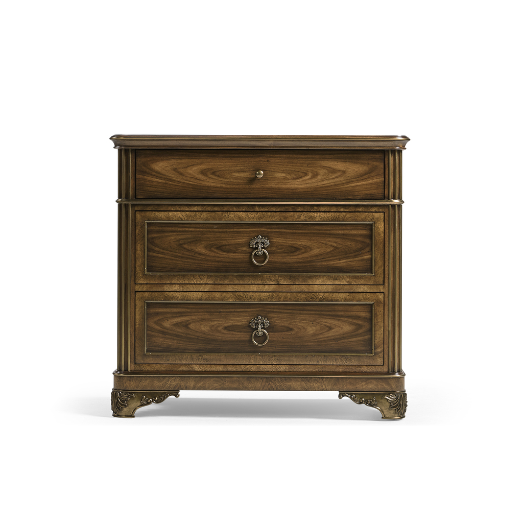 Viceroy Bedside Chest In Brown Santos by Jonathan Charles | 1StopBedrooms