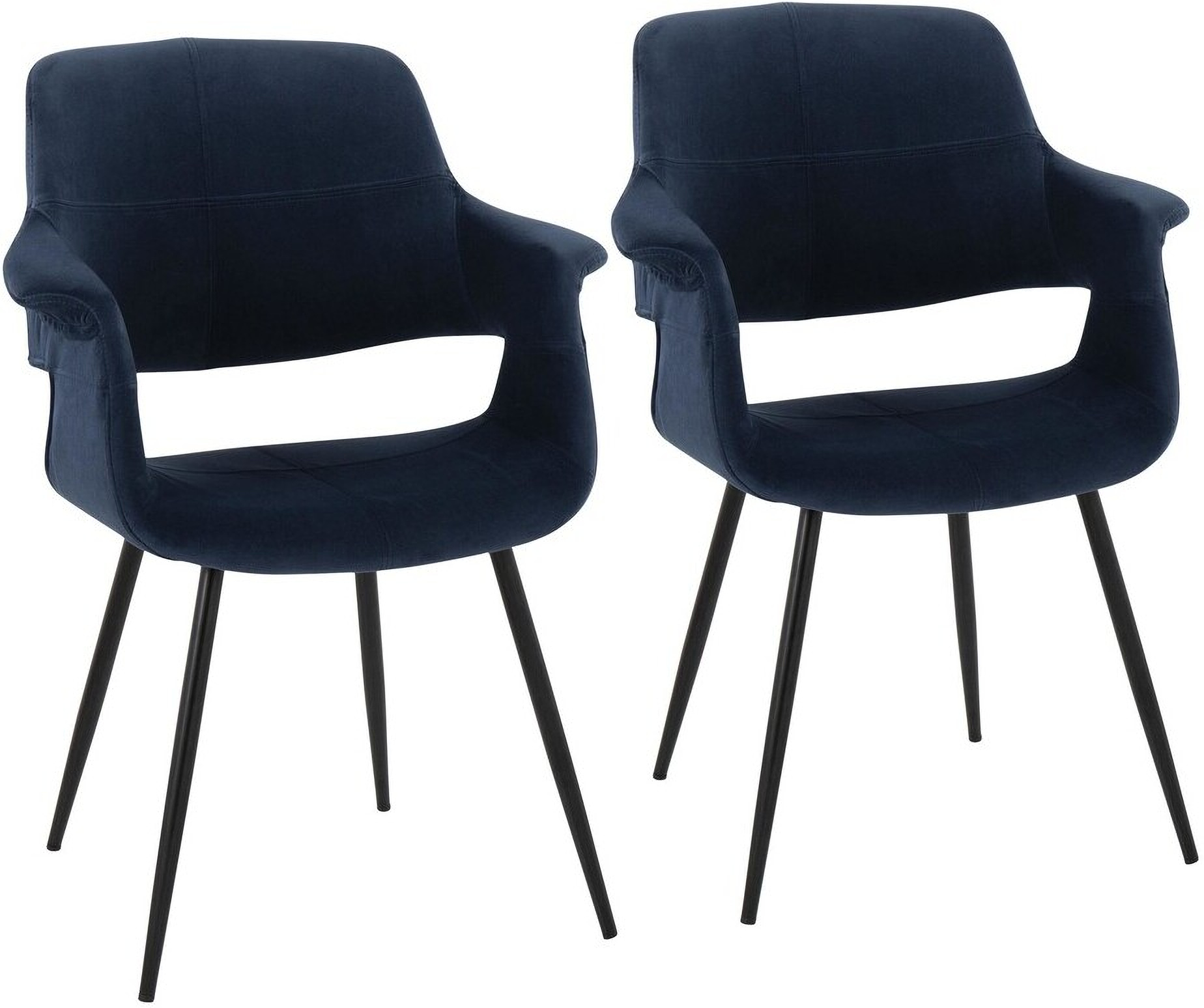 Vintage Flair Chair Set of 2 In Blue/Black by Lumisource | 1StopBedrooms