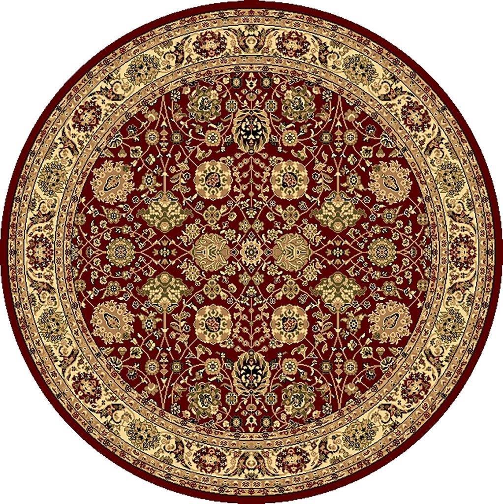 Vista 1332-CHR Tabriz Cherry Oriental Traditional Red 5'3Round Area Rug ...