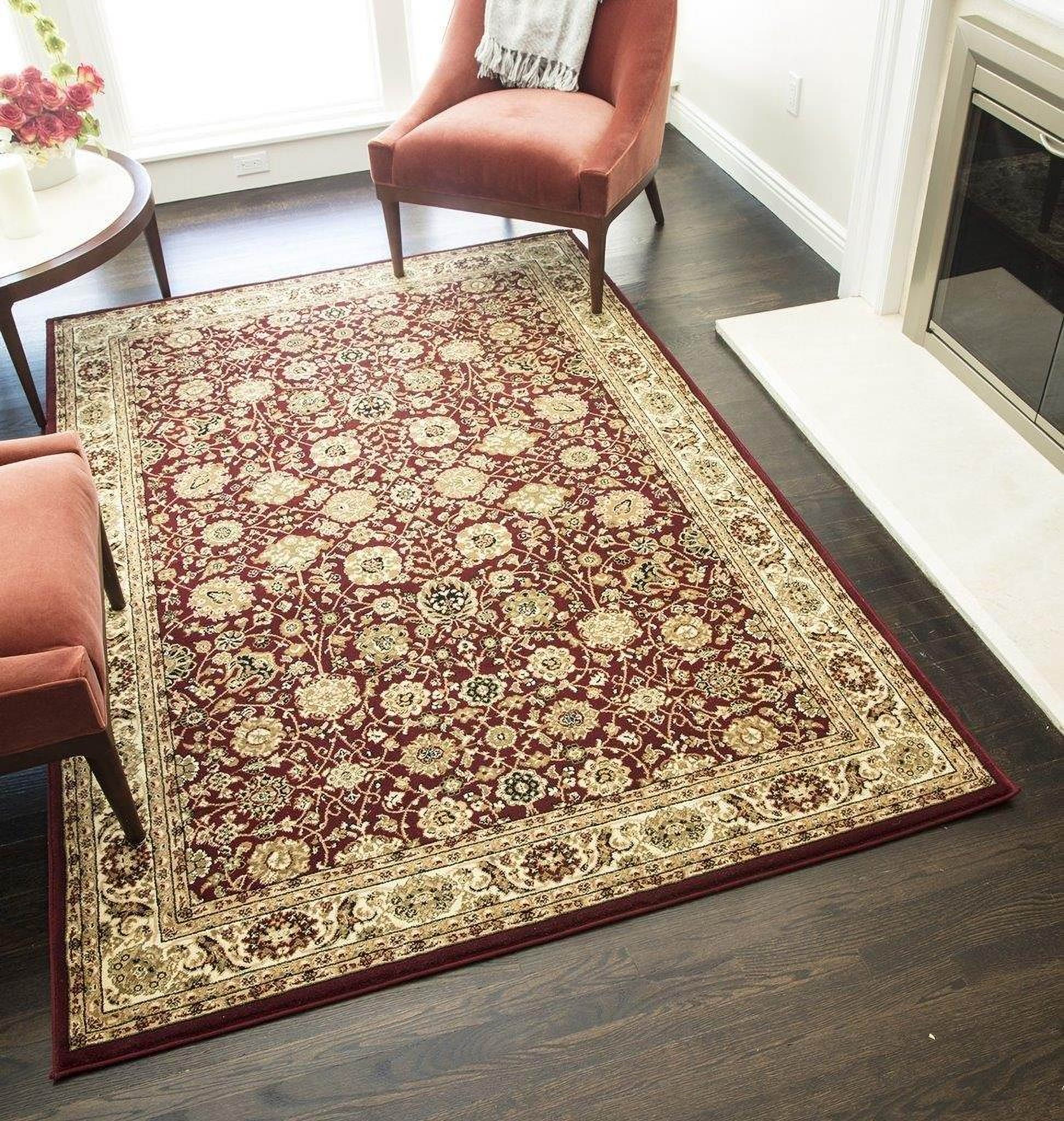 Vista 1332-CHR Tabriz Cherry Oriental Traditional Red 5' x 7'10 Area ...