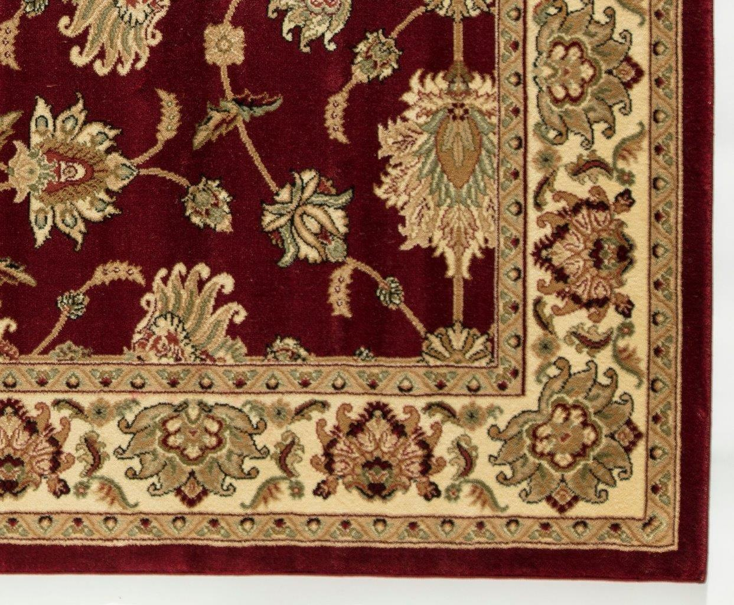 Vista 342-CHR Kashan Cherry Oriental Traditional Red 5' x 7'10 Area Rug ...